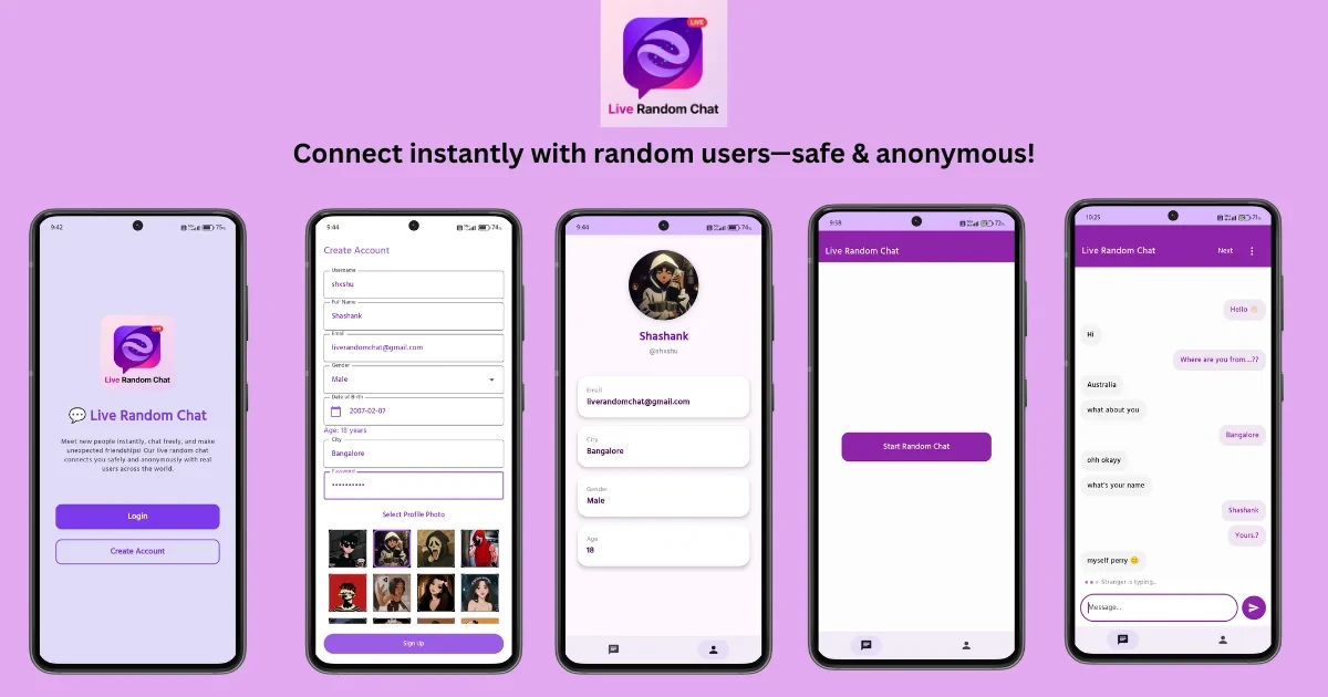 Anonymous One-To-One Chat App For Android for Sale | Indiemaker