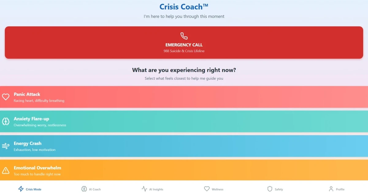 Crisis Coach Mental Health Management App for Sale | Indiemaker