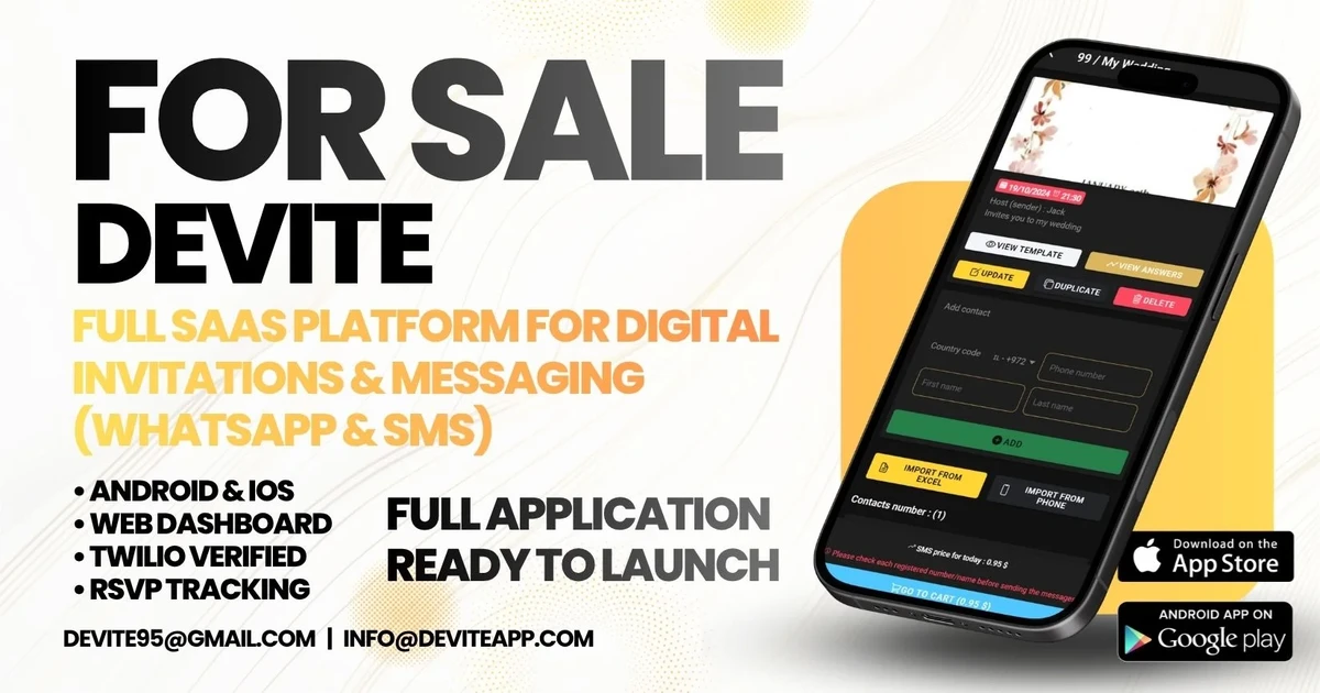 Digital Invitations Platform for Sale | Indiemaker